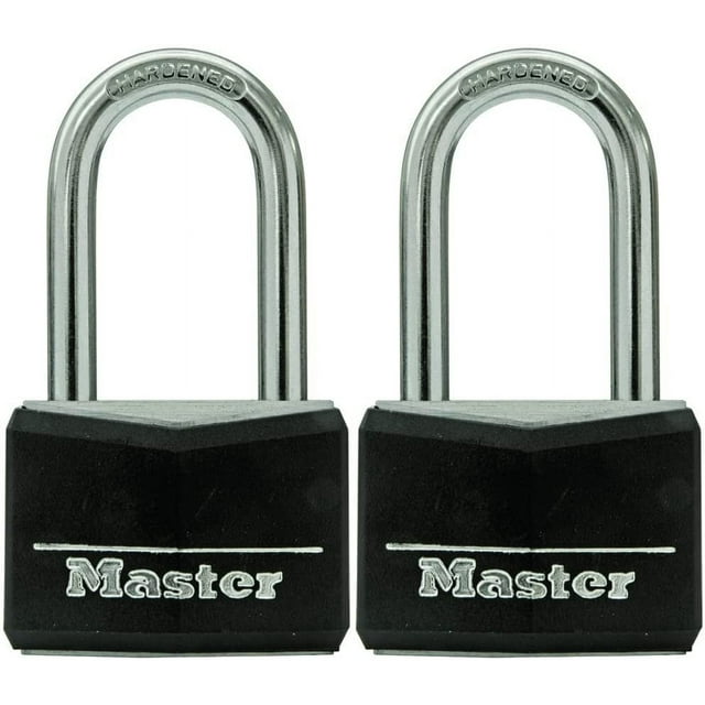 Master Lock 141TLF Covered Aluminum Padlock with Key, 2 Pack Keyed ...