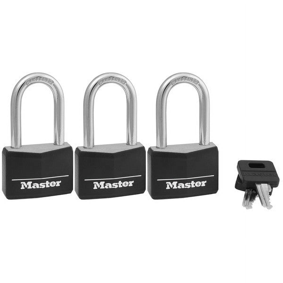 Master Lock 141TRILF Solid Brass Padlock, 1-9/16", 3-Pack, Each ...
