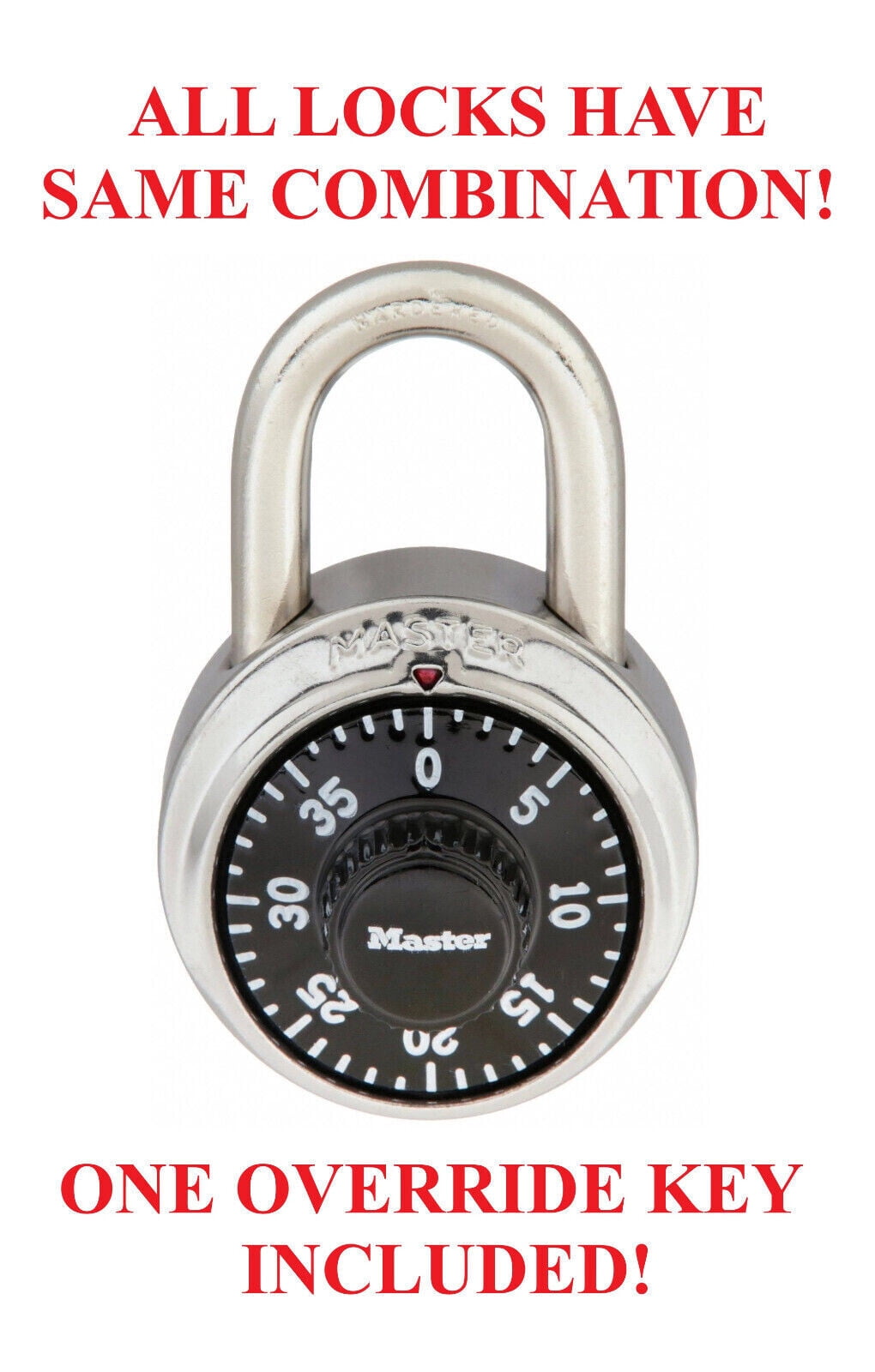 Master Lock 1525 15 Padlocks ALL LOCKS SAME COMBINATION W/Control Key ...