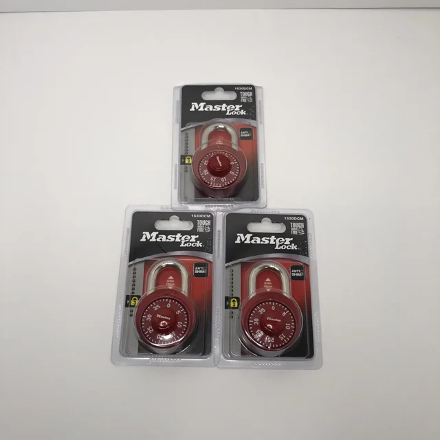 Master Lock 1530dcm Lot Of 3 Red Combination Locks New - Walmart.com