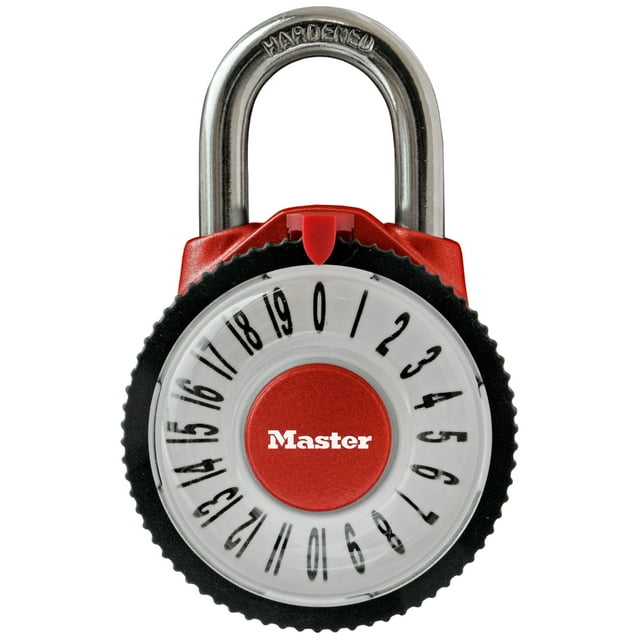 Master Lock 1588D Security Locker, 2-1/8 in. Wide Magnification Combination Dial Padlock ...