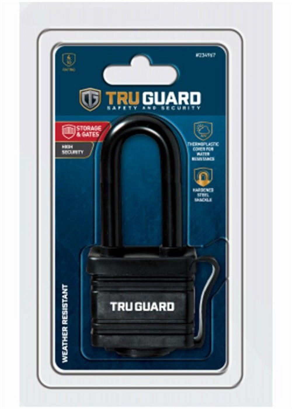 Master Lock 1804DLH 1-9/16 Inch Long-Shackle Covered Laminated Padlock ...