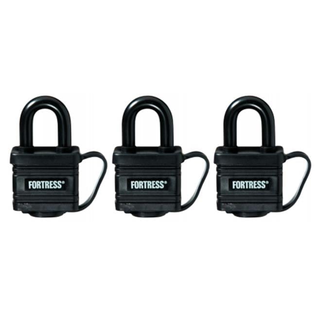 Master Lock 1804TRI 1-9/16" Black Weatherproof Padlocks 3 Count ...