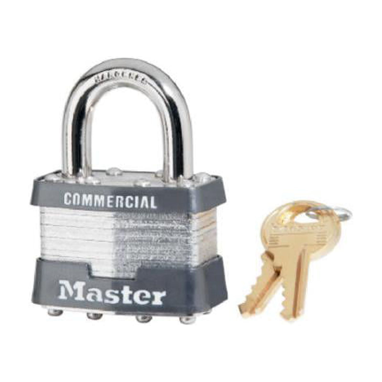 Master Lock 1KA-2179 1-3/4 Laminated Steel Padlock Keyed Alike To Key ...