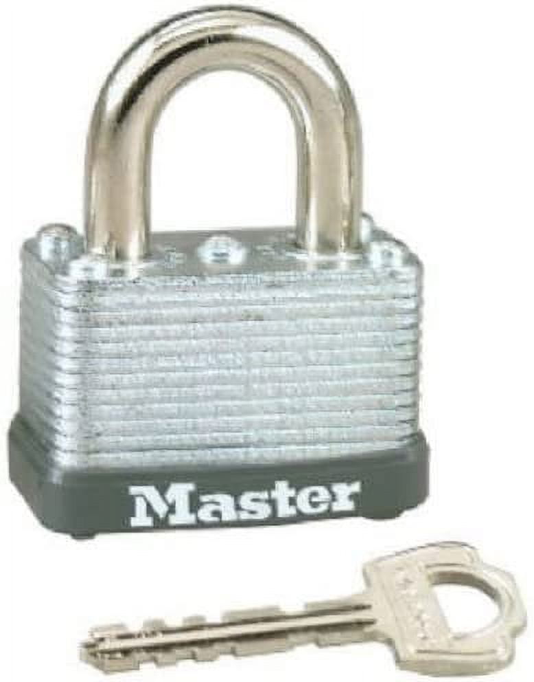 Master Lock 22D Laminated Steel Warded Padlock, 1-1/2-Inch Wide Body, 5 ...