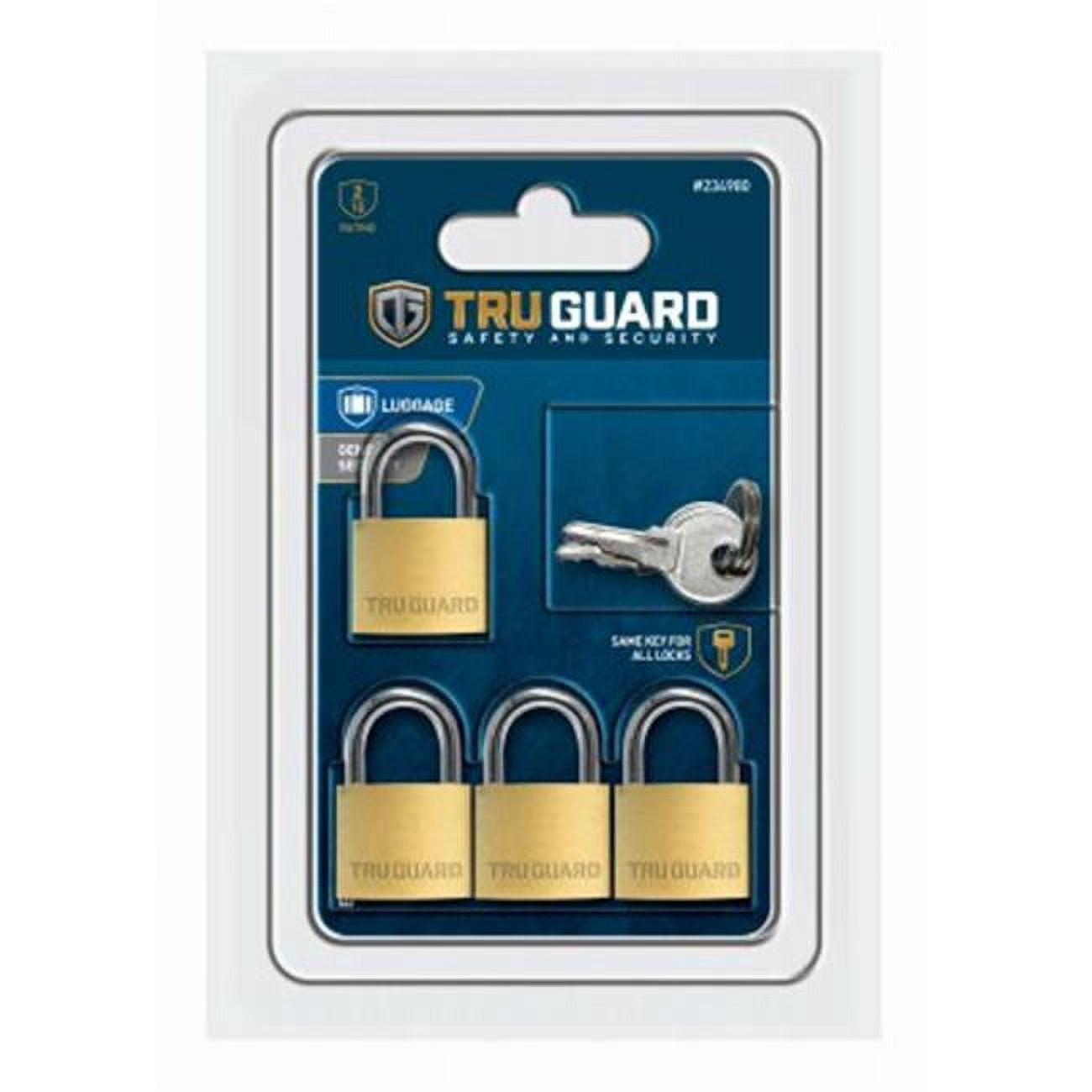 Master Lock 234980 0.75 in. Tru Guard Solid Body Brass Padlock with ...