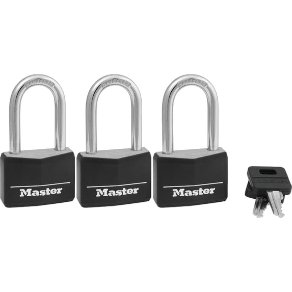 Master Lock Standard Size 3-Pack Keyed-Alike Vinyl-Covered Brass ...