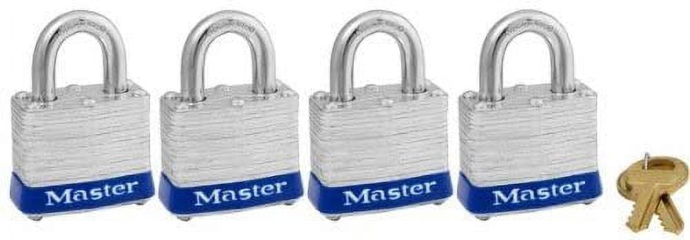 Master Lock 3008D No. 3 Padlock 4 Pack - Walmart.com