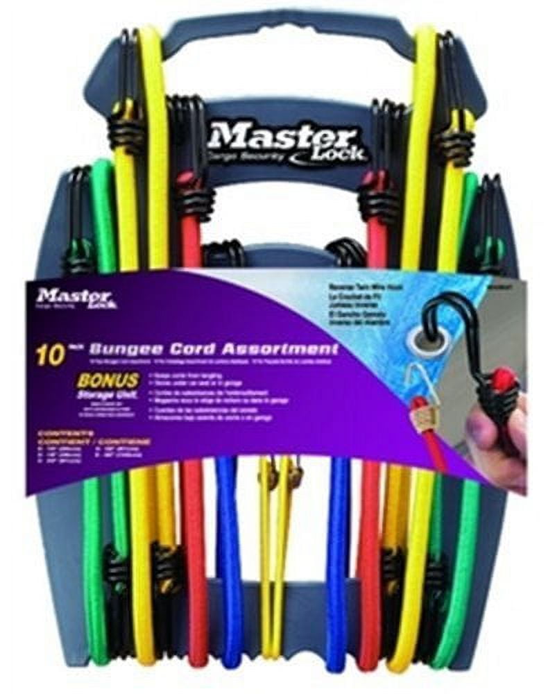 Master Lock 3043DAT Twin-Wire Bungee Cords with Organizer, 10-Pack ...