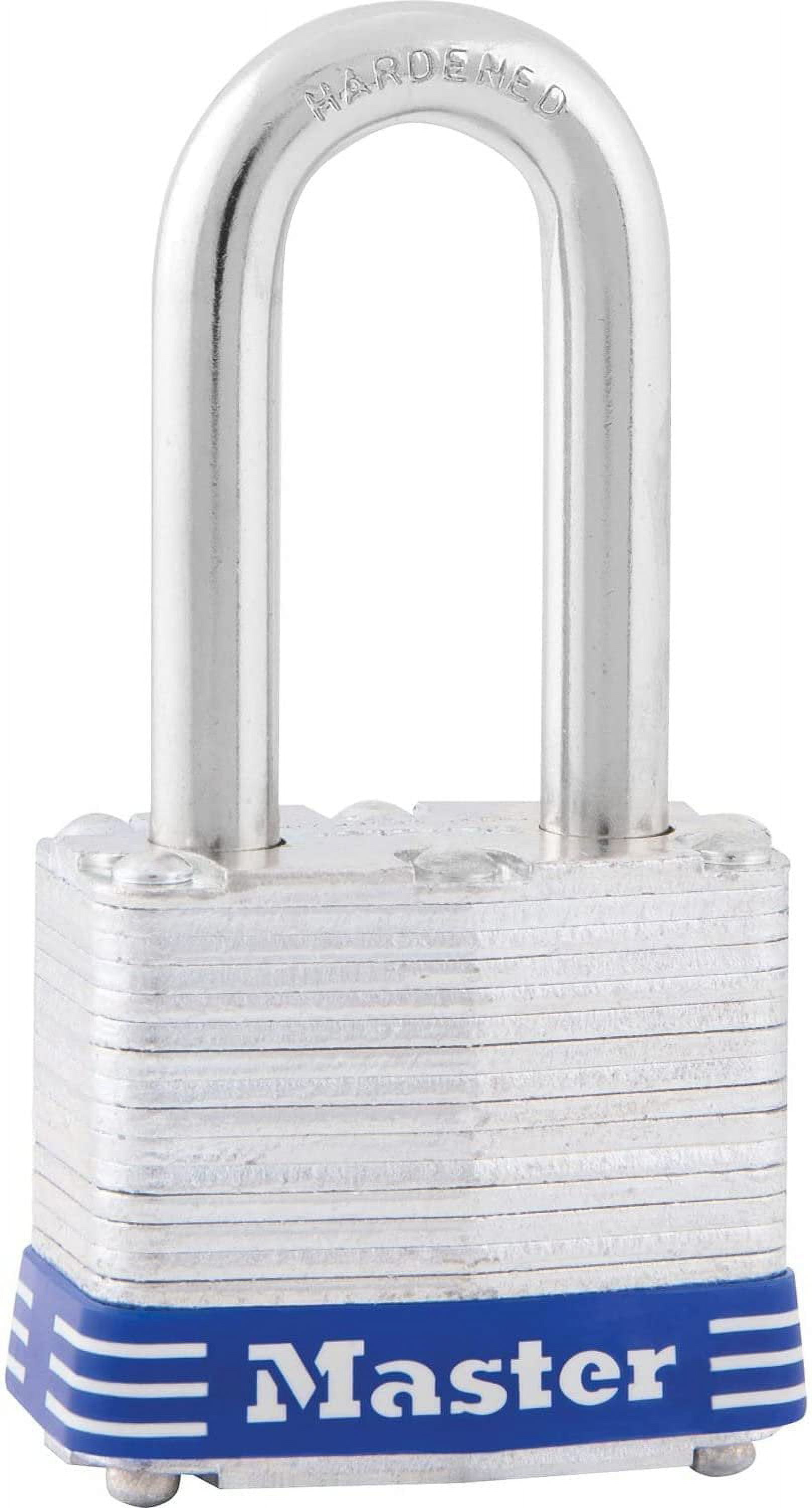 Master Lock Long Shackle Padlock 3DLF - Hardened Steel, Key Lock - 1-1/ ...