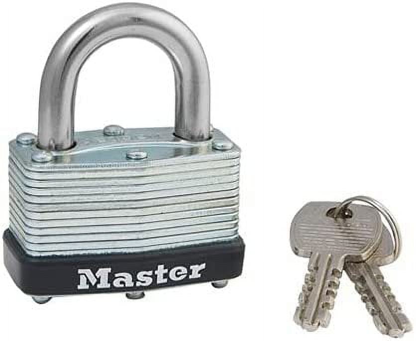 Master Lock 500D, No. 500 Wide Laminated Steel Warded Padllock - Keyed ...