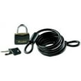 Master Lock 614DAT 6' Self Coiling Cable and Solid Brass Padlock ...