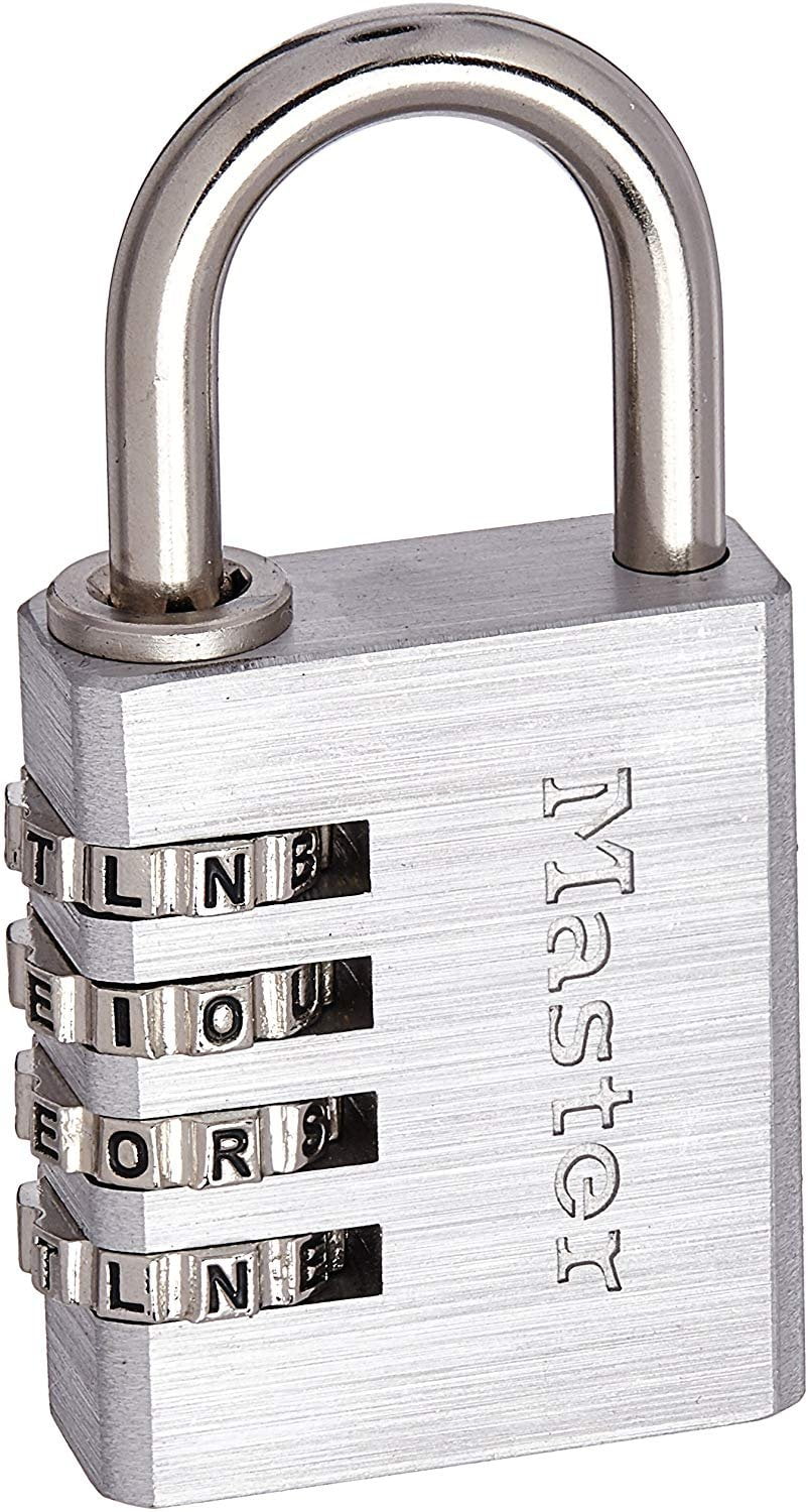 Master Lock 643DWD 4 Pack 1-9/16in. Wide Set Your Own WORD Combination ...