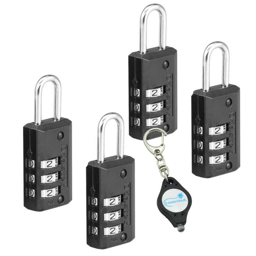 Master Lock 646T 20mm Wide Set Your Own Combination Lock -4 Pk ...