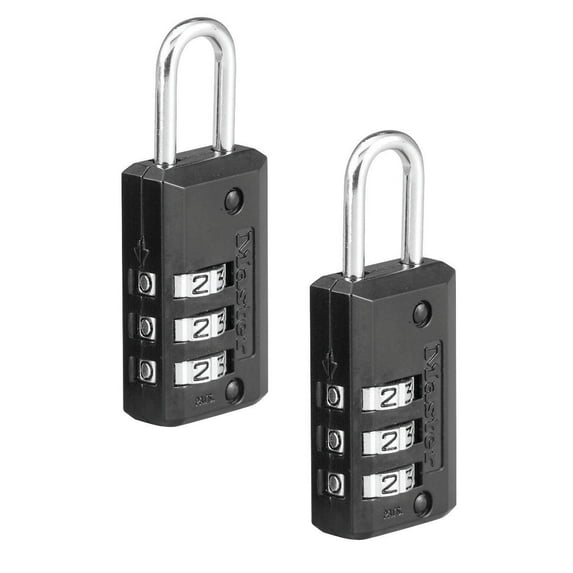 Master Lock Small Combo Set 646T 3/4" Resettable Combination Padlock, 2 ...