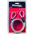 Master Lock 65D 6' Self Coiling Vinyl Coated Cable with Loop Ends ...