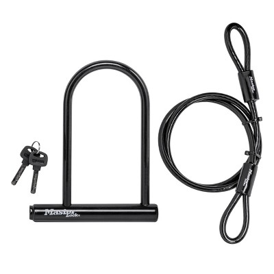 Master Lock 7.25 U Lock with Looped End Cable: Bike Security - Walmart.com