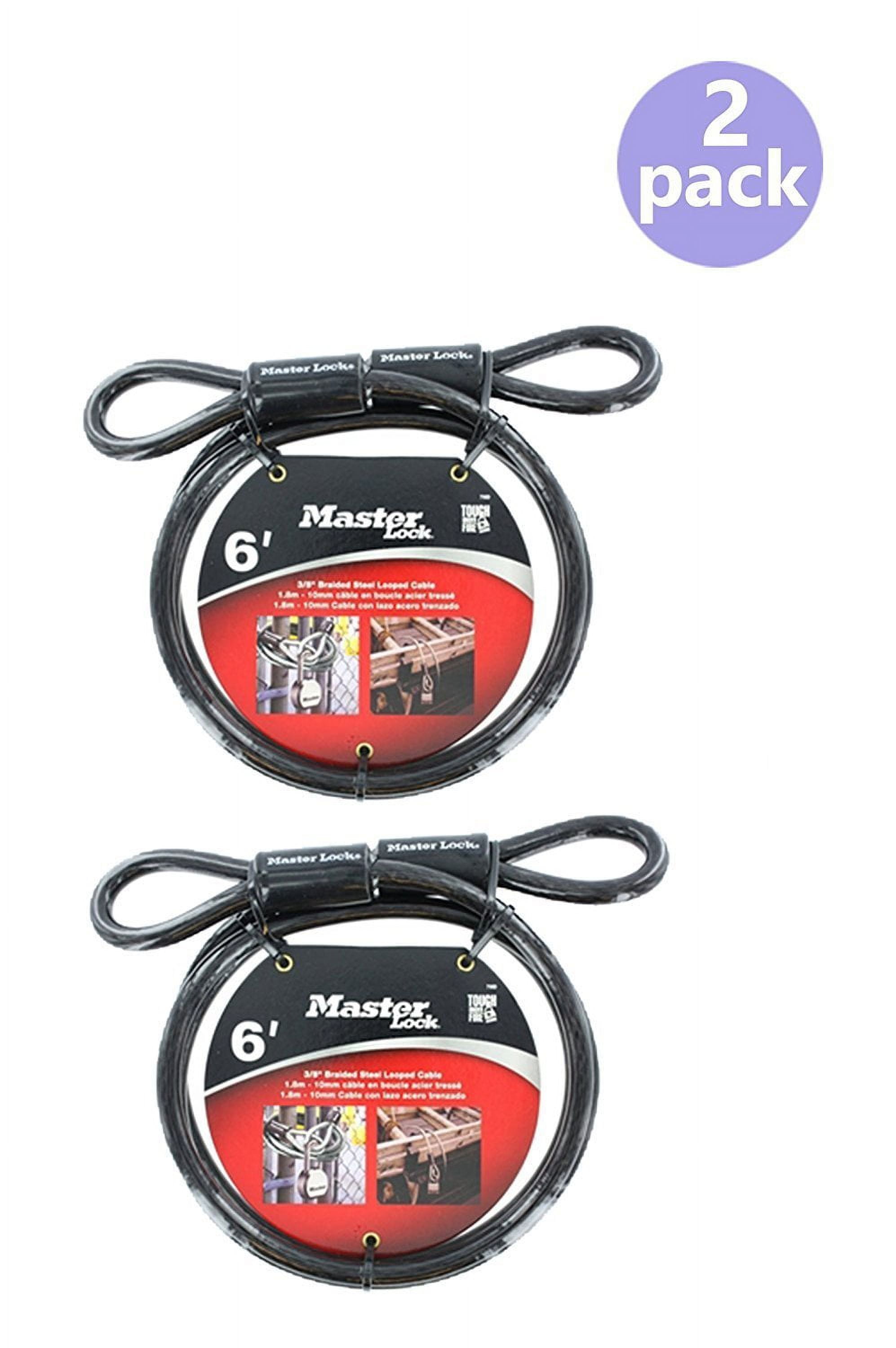 Master Lock 78DPF Looped Cable, 6-Foot x 3/8-inch 2 Pack - Walmart.com