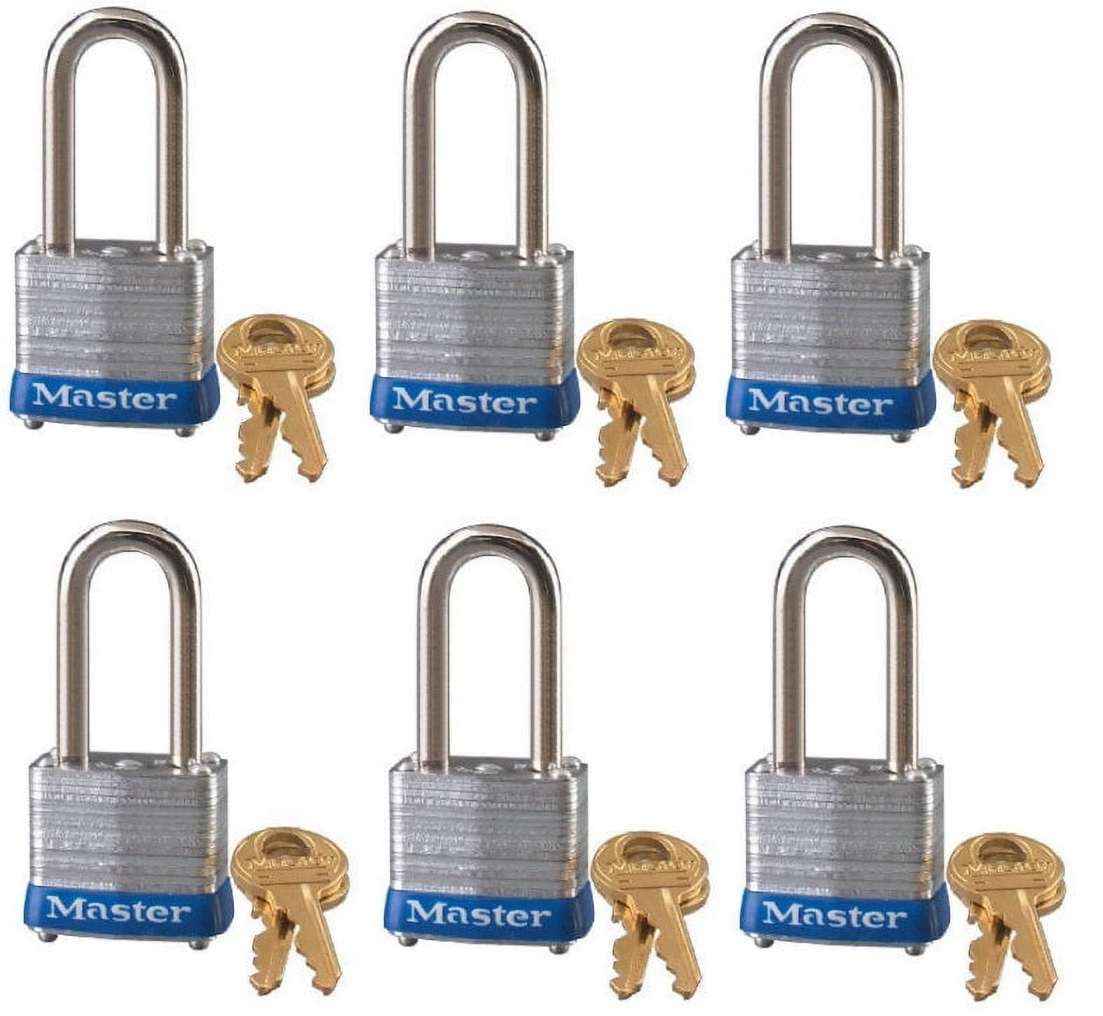 Master Lock 7KALF-P812 1-1/8 Inch Keyed Alike Laminated Padlock - Quantity of 6 - Walmart.com