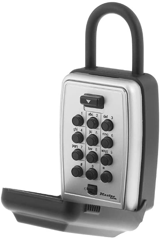 Master Lock Black Outdoor Key Lock Box with Push Buttons to Hide a Key ...
