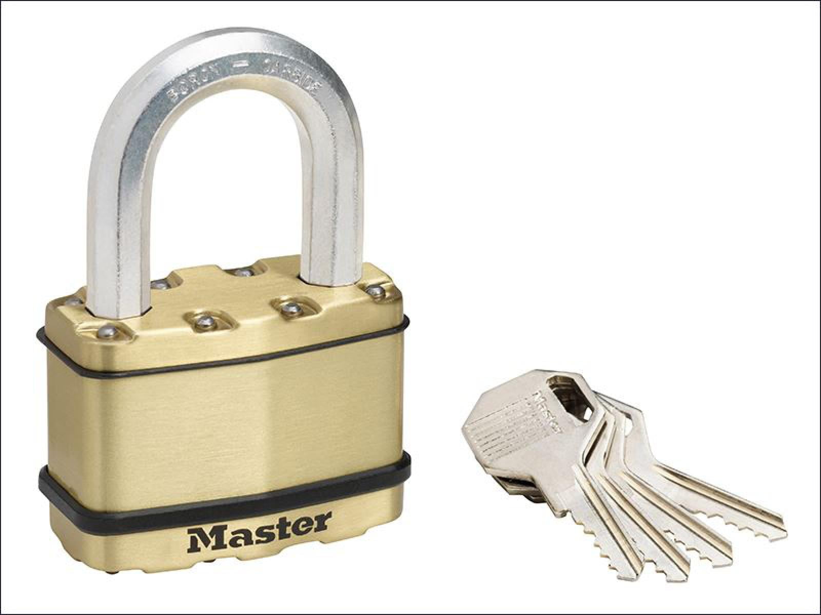 Master Lock - Excell™ Brass Finish 64mm Padlock 5-Pin - 38mm Shackle ...
