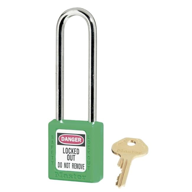 Master Lock 470-410LT-GRN Green Zenex Thermoplastic Safety Padlock ...