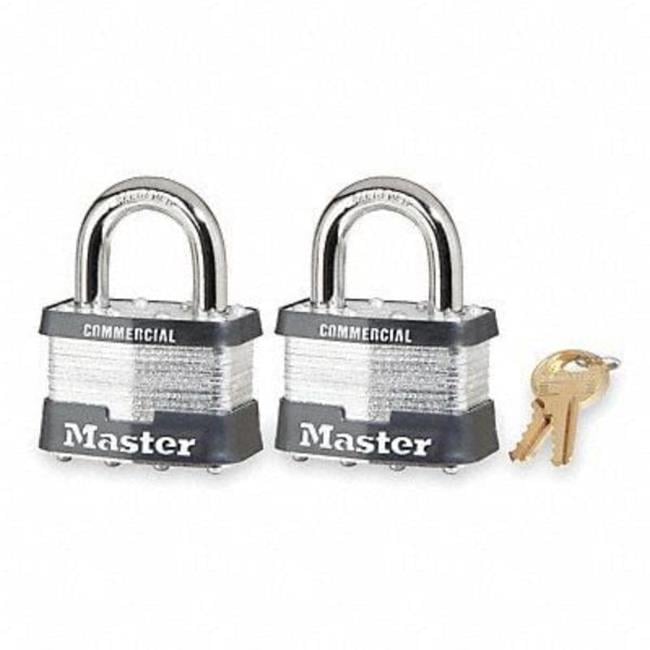 Master Lock Keyed Padlock, 15/16",Rectangle,Slvr,PK2 5TCOM - Walmart.com