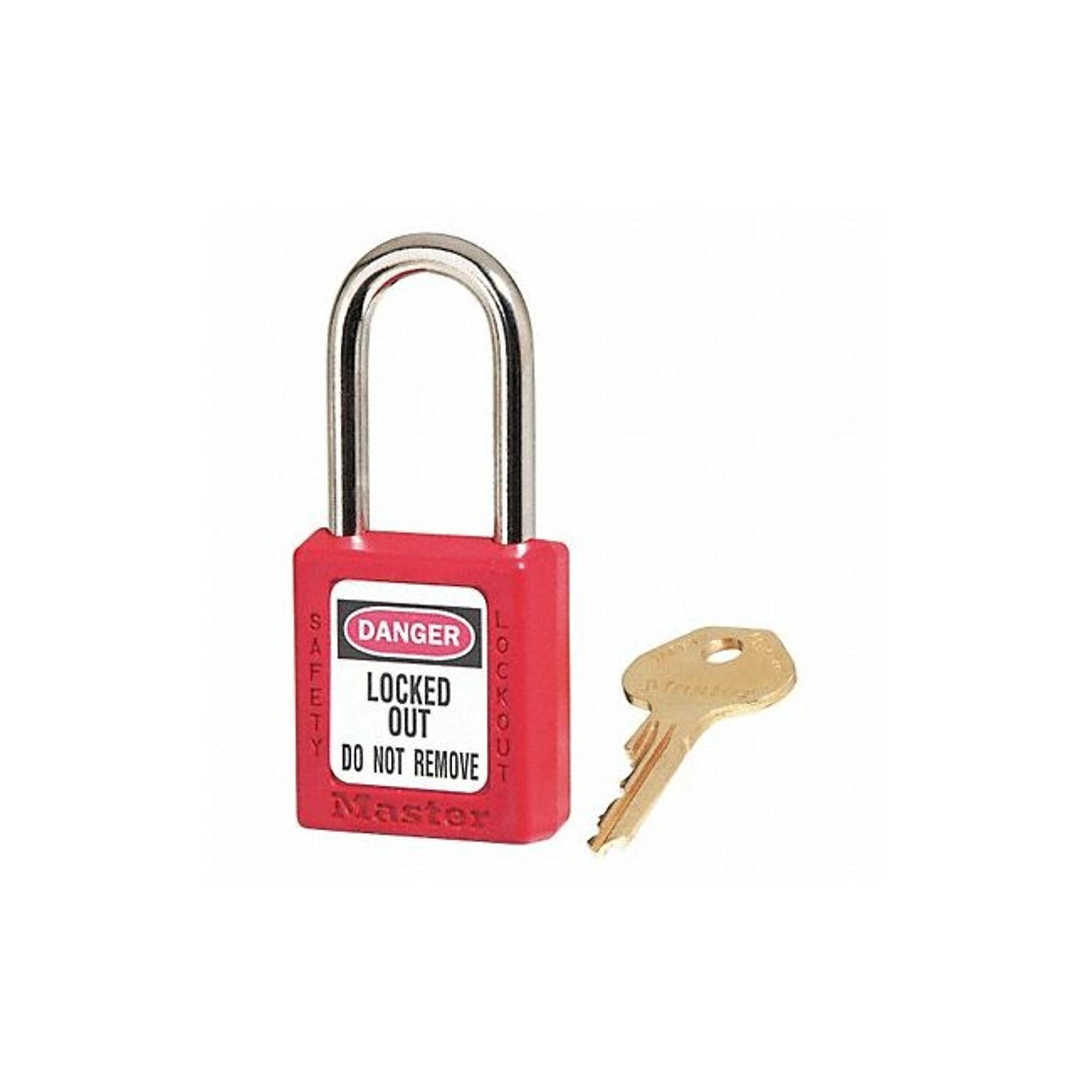 Master Lock Lockout Padlock,KD,Red,1-3/4"H,PK6 410S6RED - Walmart.com