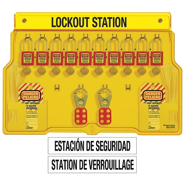 Master Lock Lockout Station,10 Locks,Keyed Diff 1483BP410ES - Walmart.com