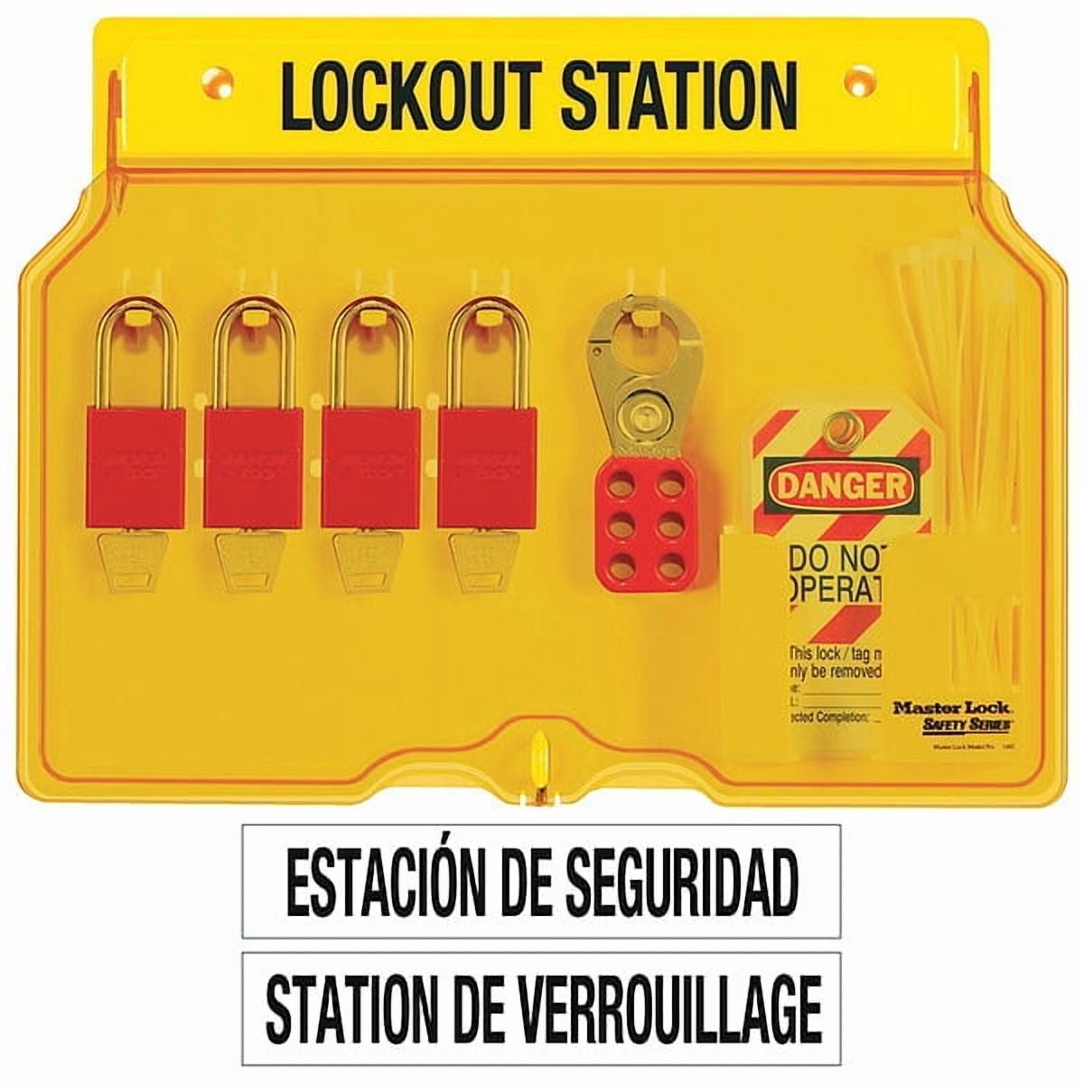 Master Lock Lockout Station,Filled,4 Padlocks 1482BP1106 - Walmart.com