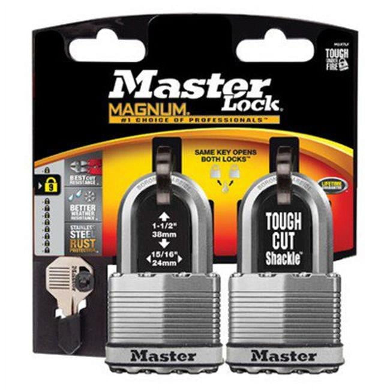 Master Lock M5XTLFCCSEN M5XTLF Magnum Laminated Steel Lock, 1-1/2-Inch ...