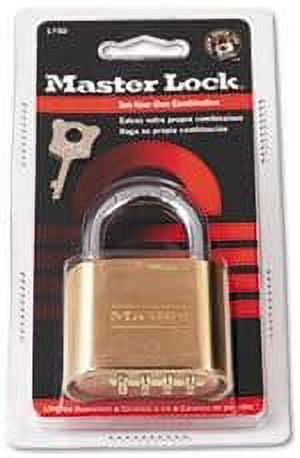 Master Lock MLK175D RESETTABLE COMBINATION PADLOCK, 2" WIDE, BRASSFull ...