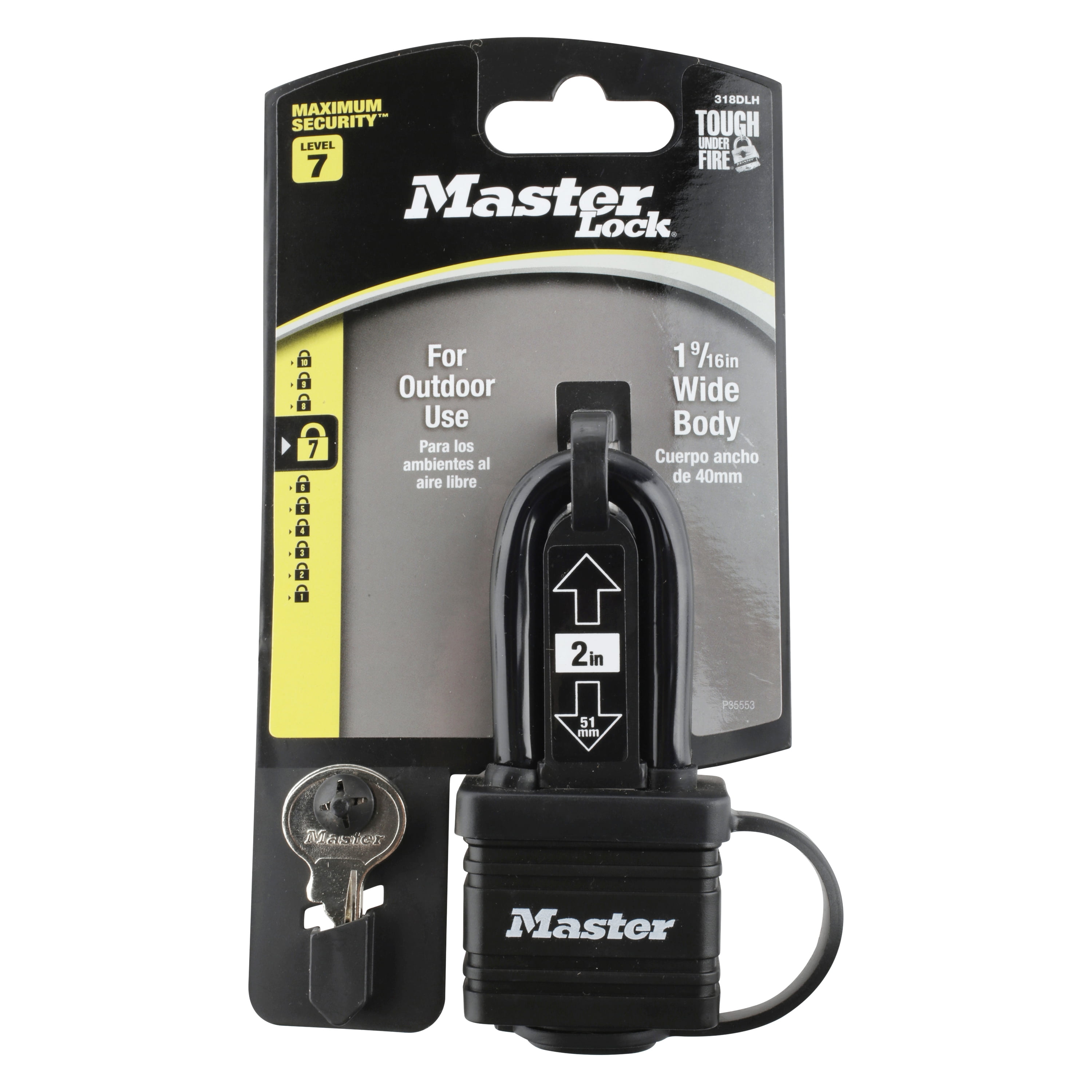 Master Lock Maximum Security Lock Wide Body Outdoor Use - Walmart.com
