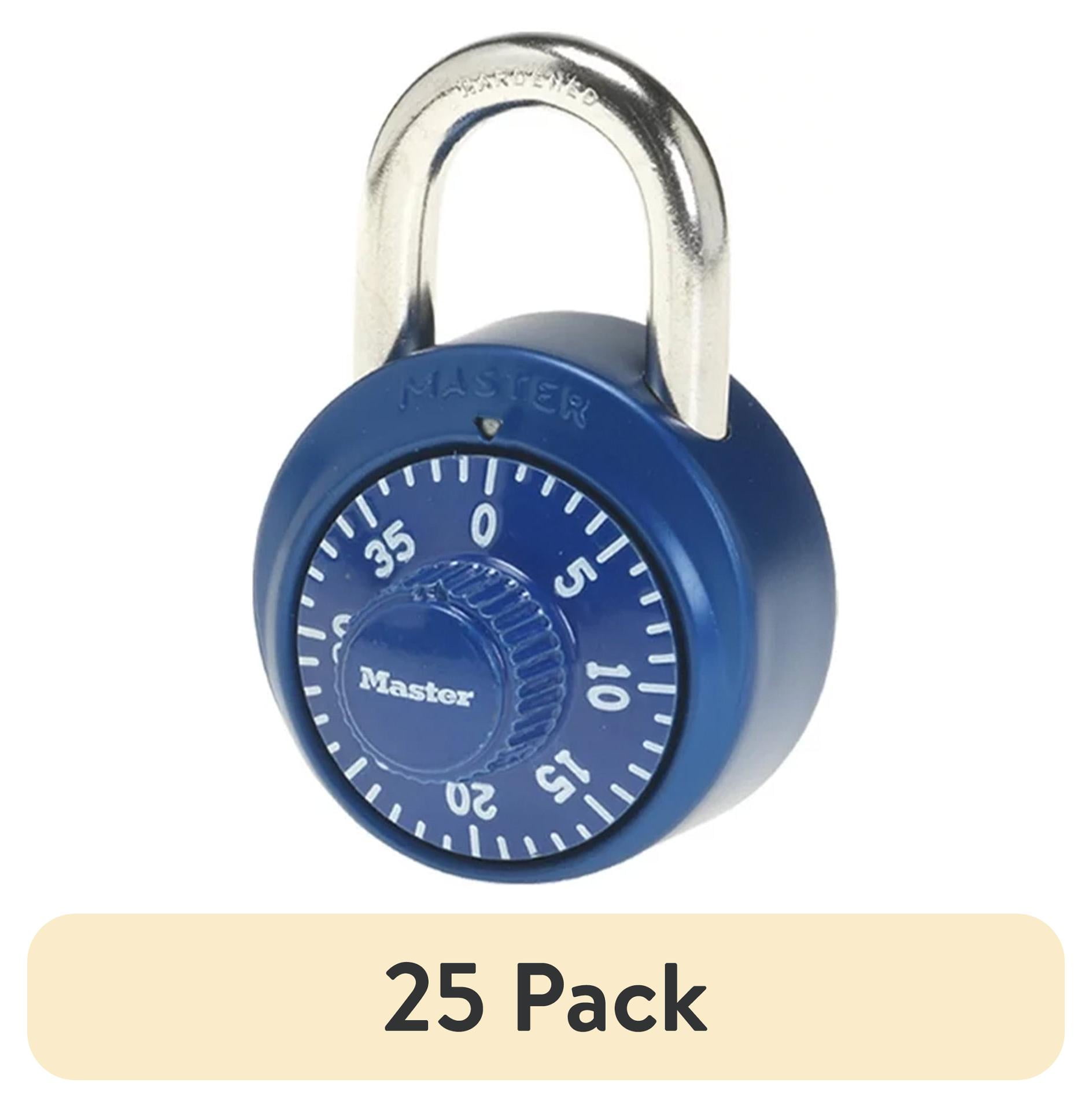 (25 pack) Master Lock Padlock 1530DCM Aluminum Covered Dial Combination Lock, 1-7/8 in. Wide, in ...