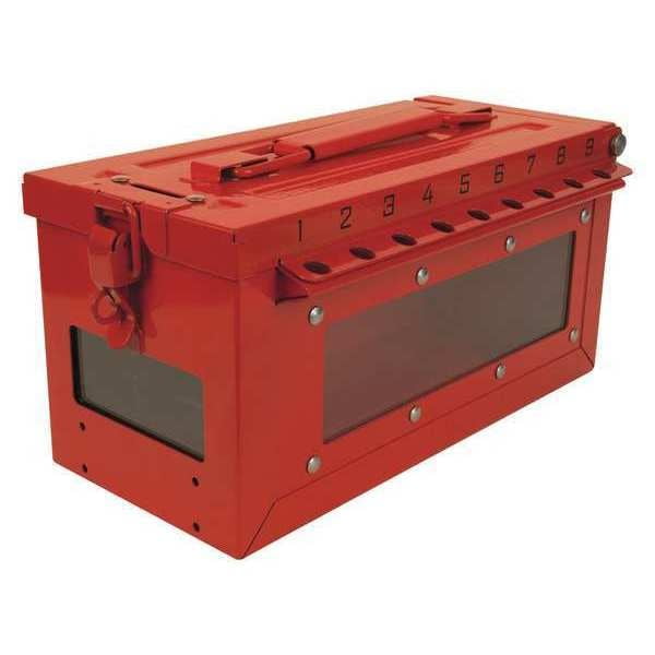 Master Lock Group Lockout Box,Red,5-43/64" H S601 - Walmart.com