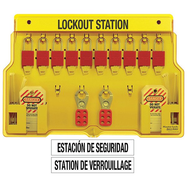 Master Lock Safety Series Lockout Stations with Key Registration Card ...