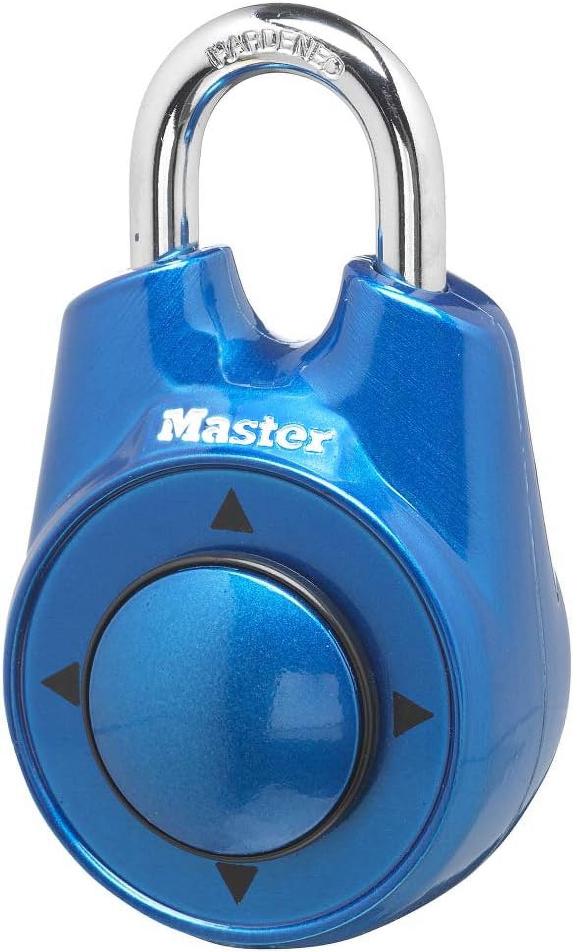 Master Lock 1500id in Steel Polished Combination Padlock, Blue Master ...
