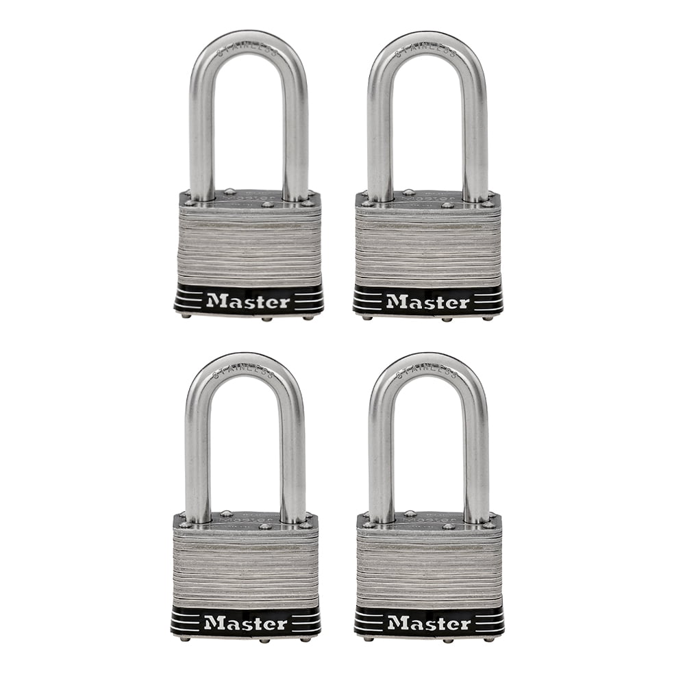 Master Lock Stainless Steel 44 mm (1-3/4 in) Padlock with Key, 38 mm (1 ...