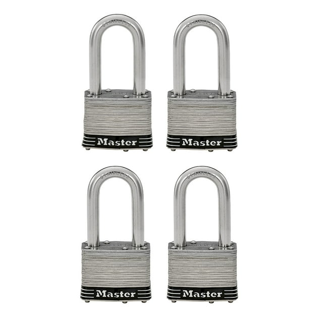 Master Lock Stainless Steel 44 mm (1-3/4 in) Padlock with Key, 38 mm (1 ...