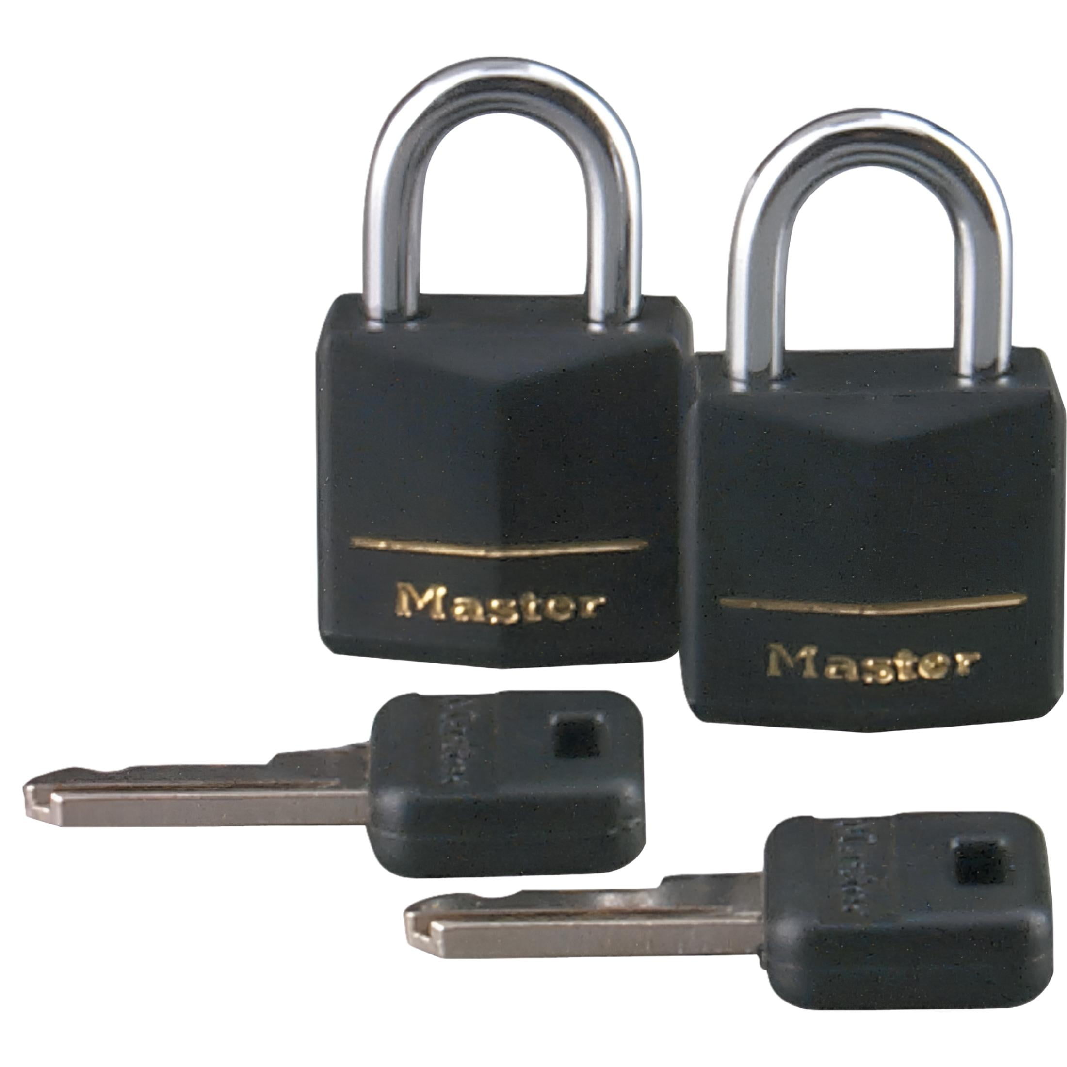 Small Set Size Master Lock Steel 3-Pin Tumbler Padlock Keyed Alike ...