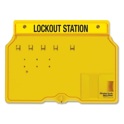 Master Lock Unfilled Padlock Lockout Station with Cover 4 x Padlock ...