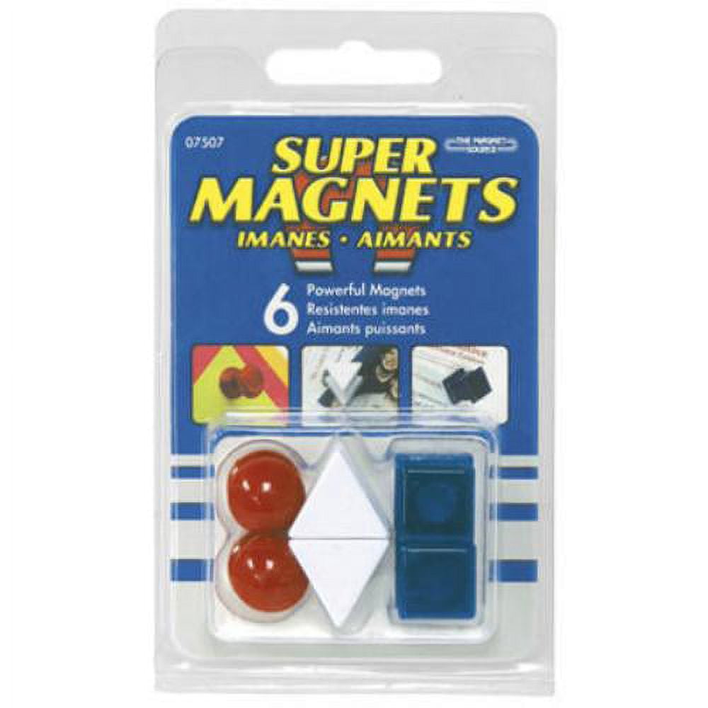 Master Magnetics 07507 Super Magnetic Push Pins, Red, White & Blue, 6 ...