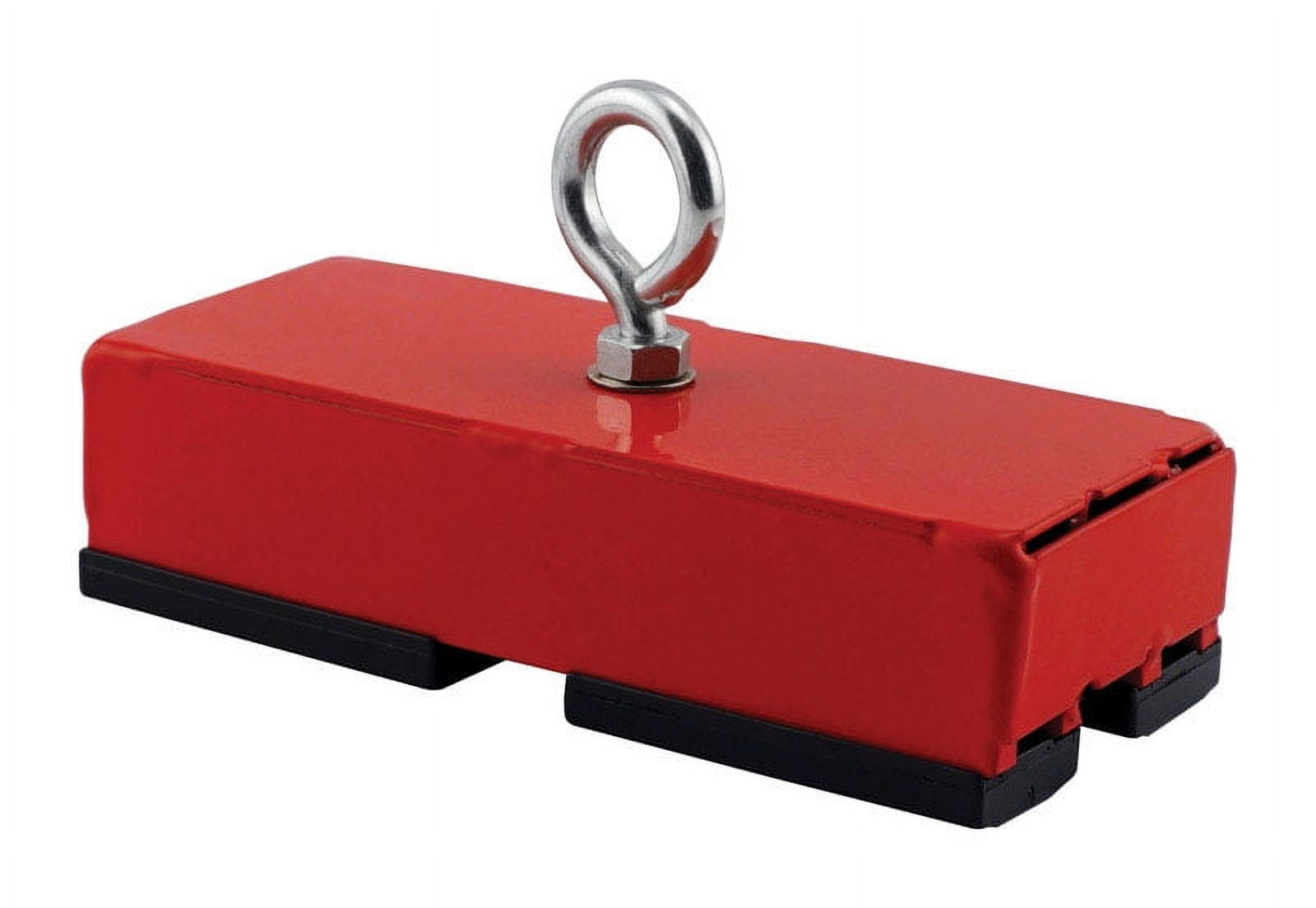Magnet Source 5 in. L X 2 in. W Red Retrieving Magnet 150 lb. pull 1 pc ...