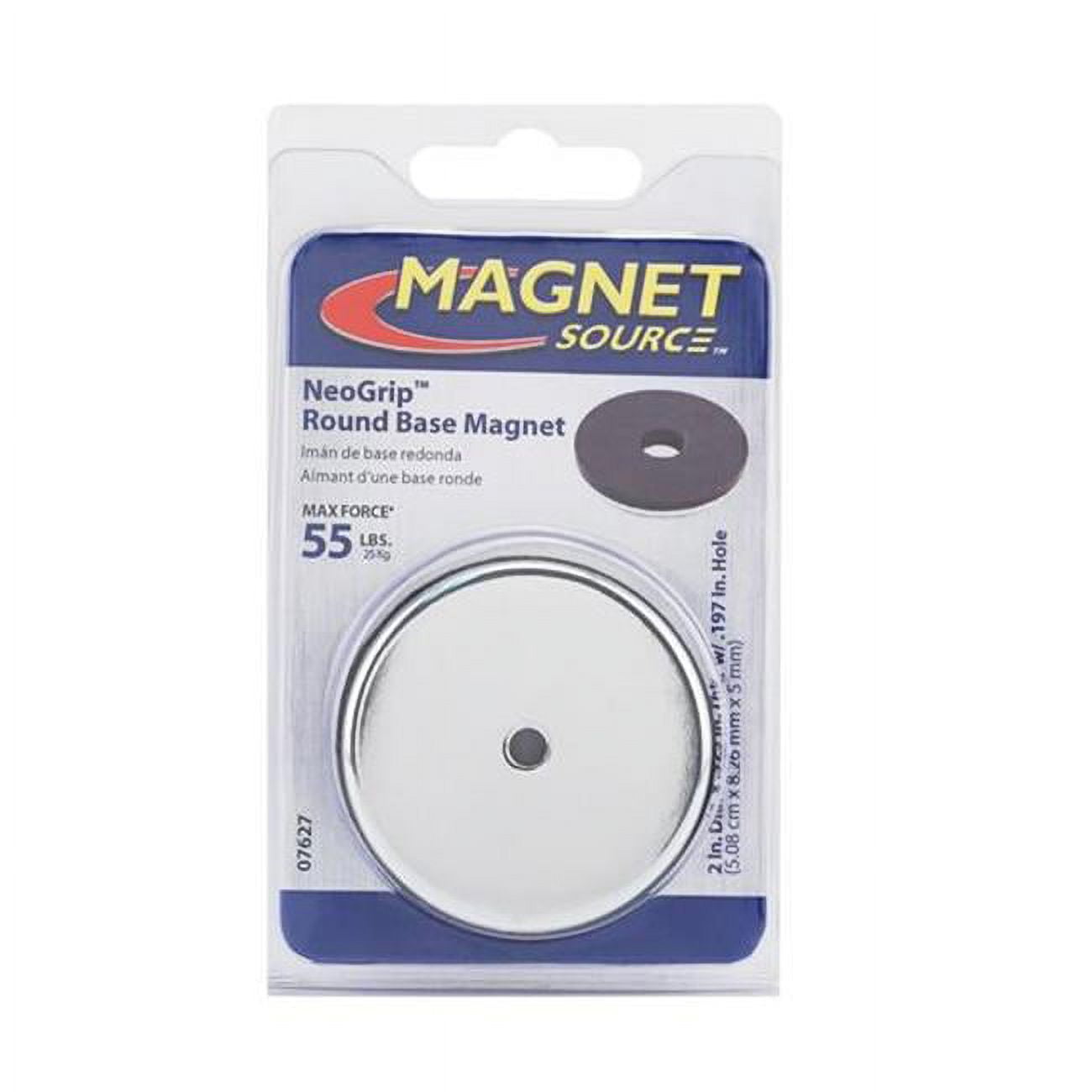 Master Magnetics 07627 2 x 0.325 in. Neogrip Round Base Magnet, Chrome ...