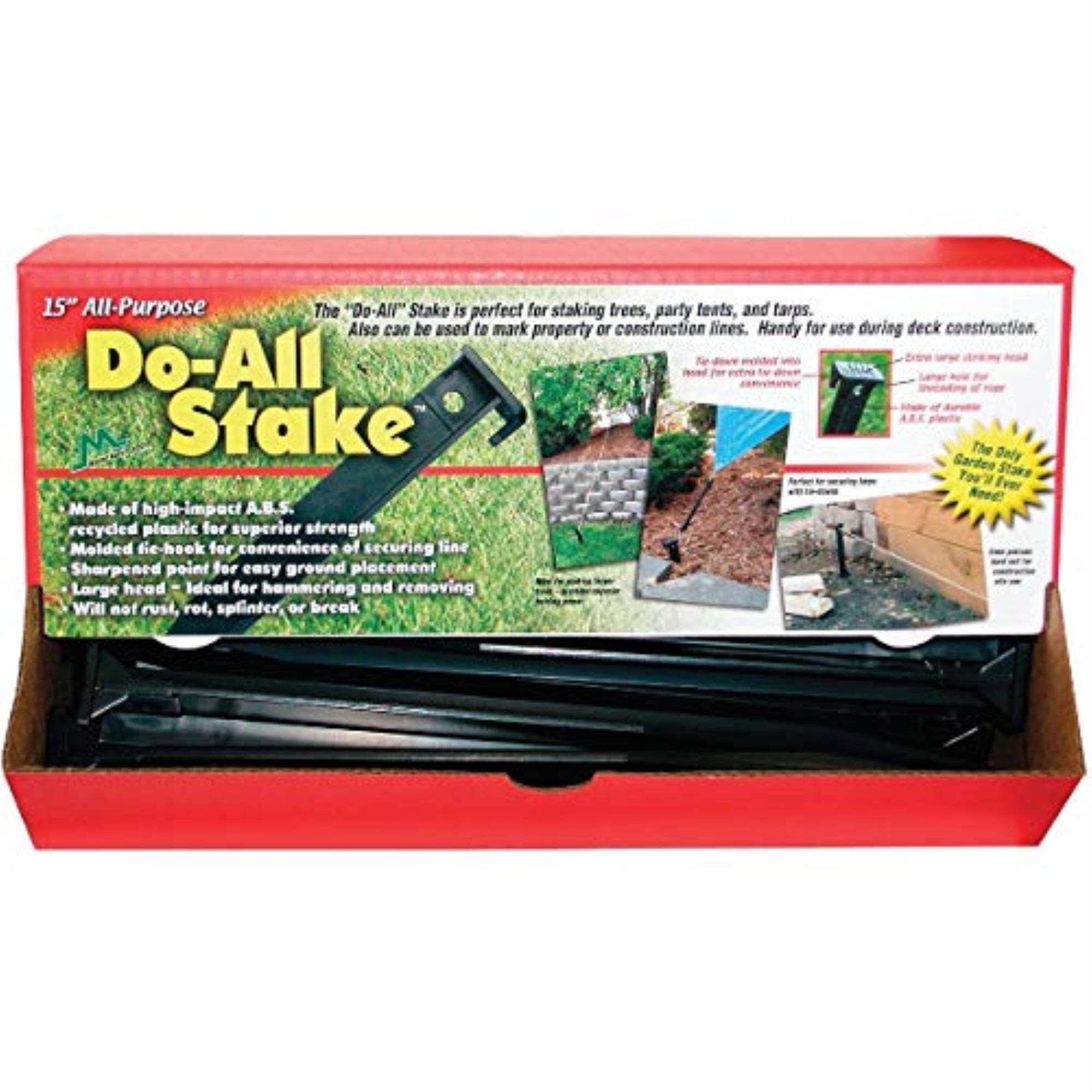 Master Mark Do-All Stake 15 in. H Plastic Black Edging Stake - Walmart.com