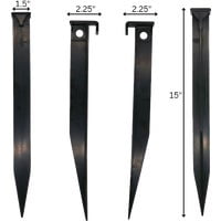 Master Mark Do-All Stake 15 in. H Plastic Black Edging Stake - Walmart.com