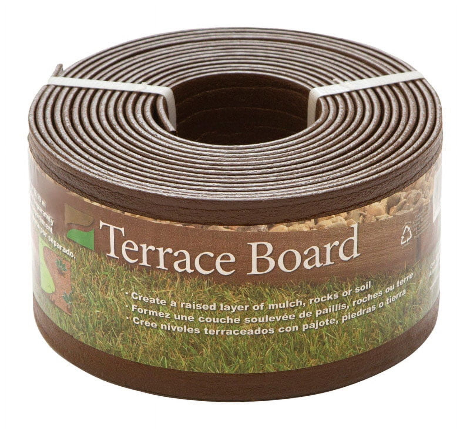 Master Mark Plastics 4" x 20' Brown Plastic Garden Border Edging ...