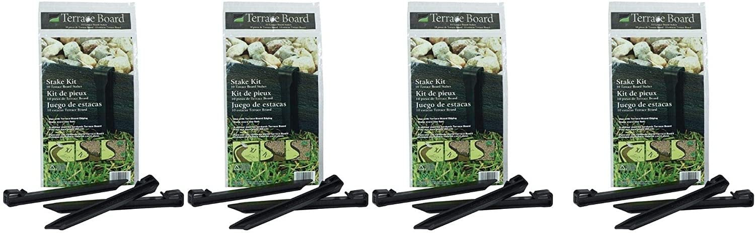 Master Mark Plastics 99410 Terrace Board 10 Inch 10 Pack, Black Stakes ...