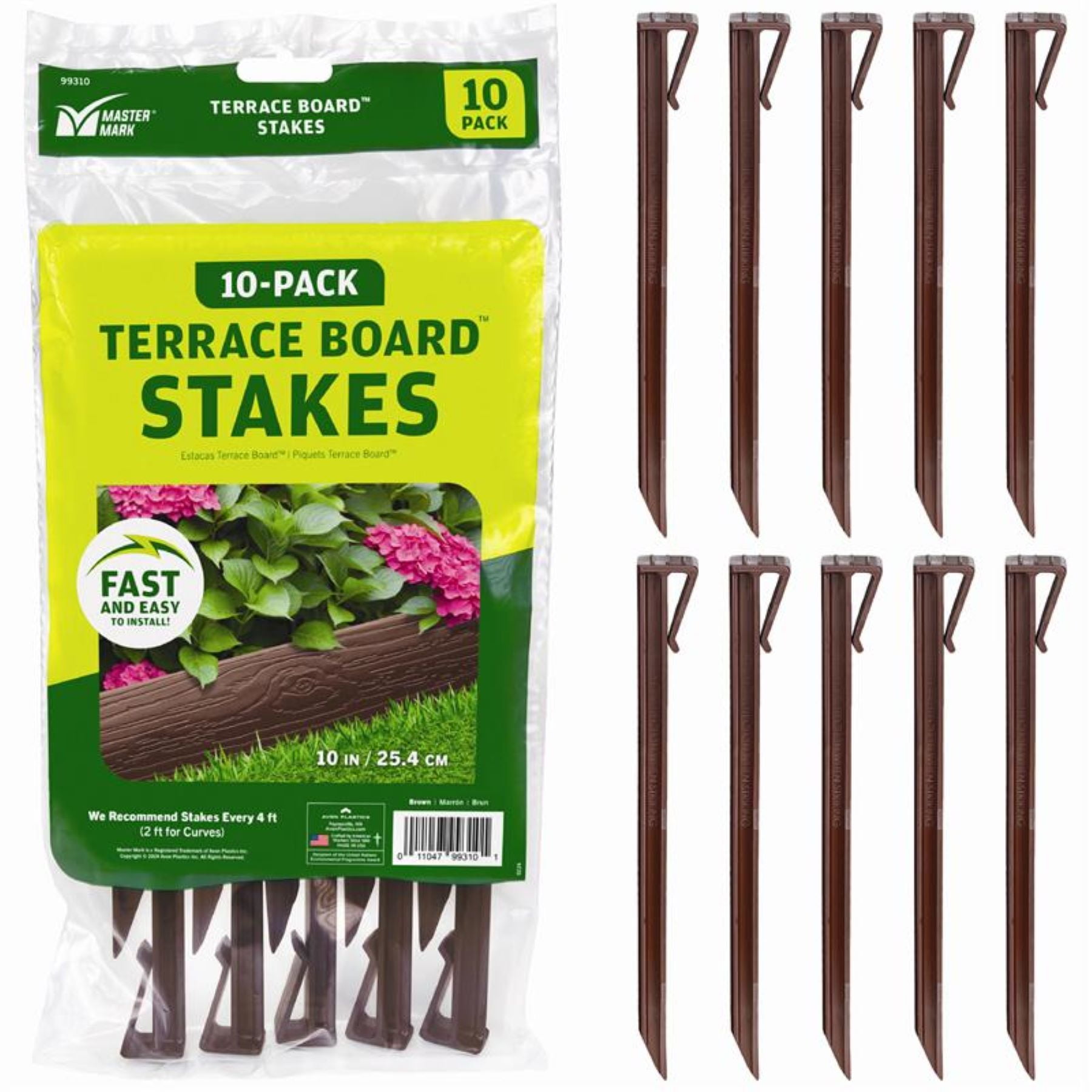 Master Mark Terrace Board Stake Kit (Brown) 10-Pack 99303 - Walmart.com