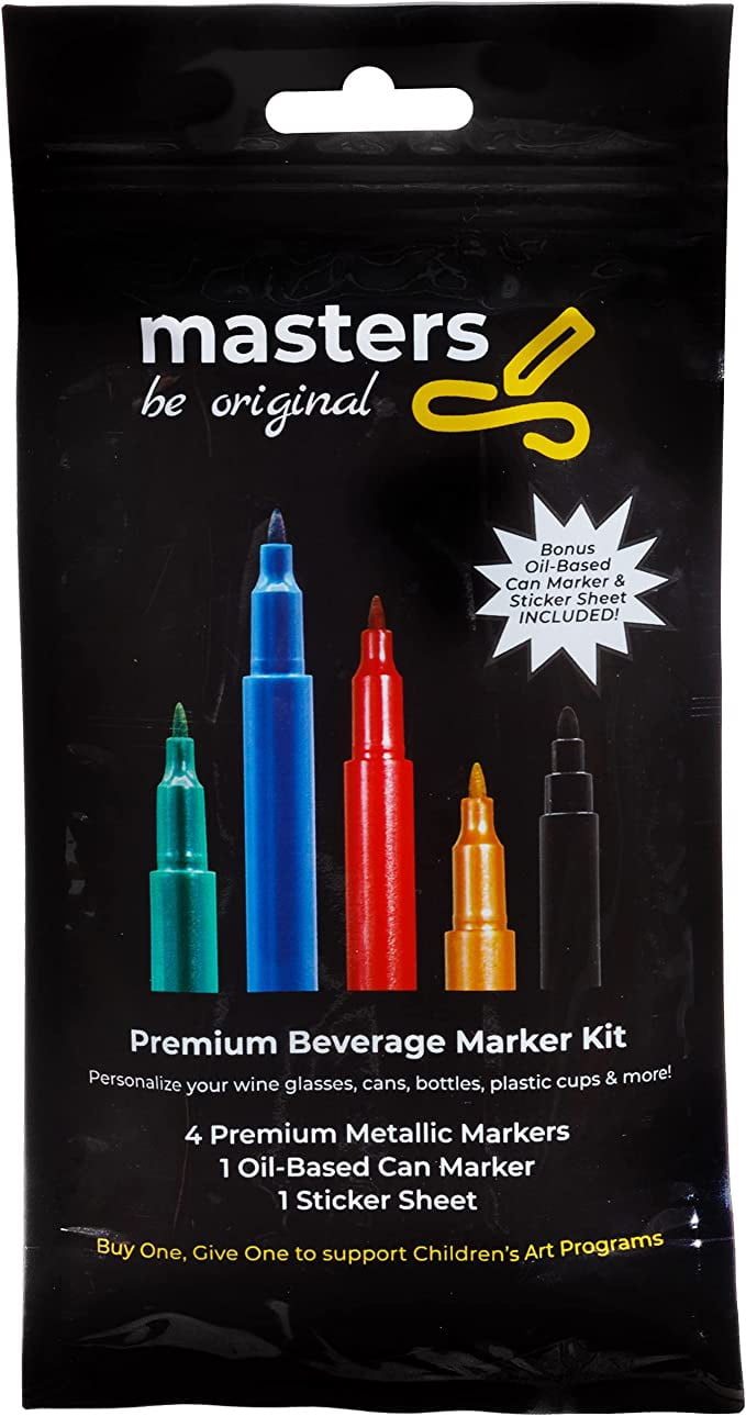 Master Markers Premium Beverage Marker Set-Assorted Colors - Walmart.com